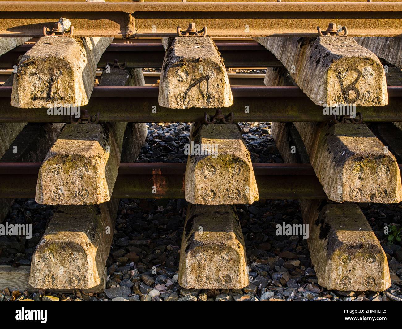Old rusty train tracks Stock Photo - Alamy