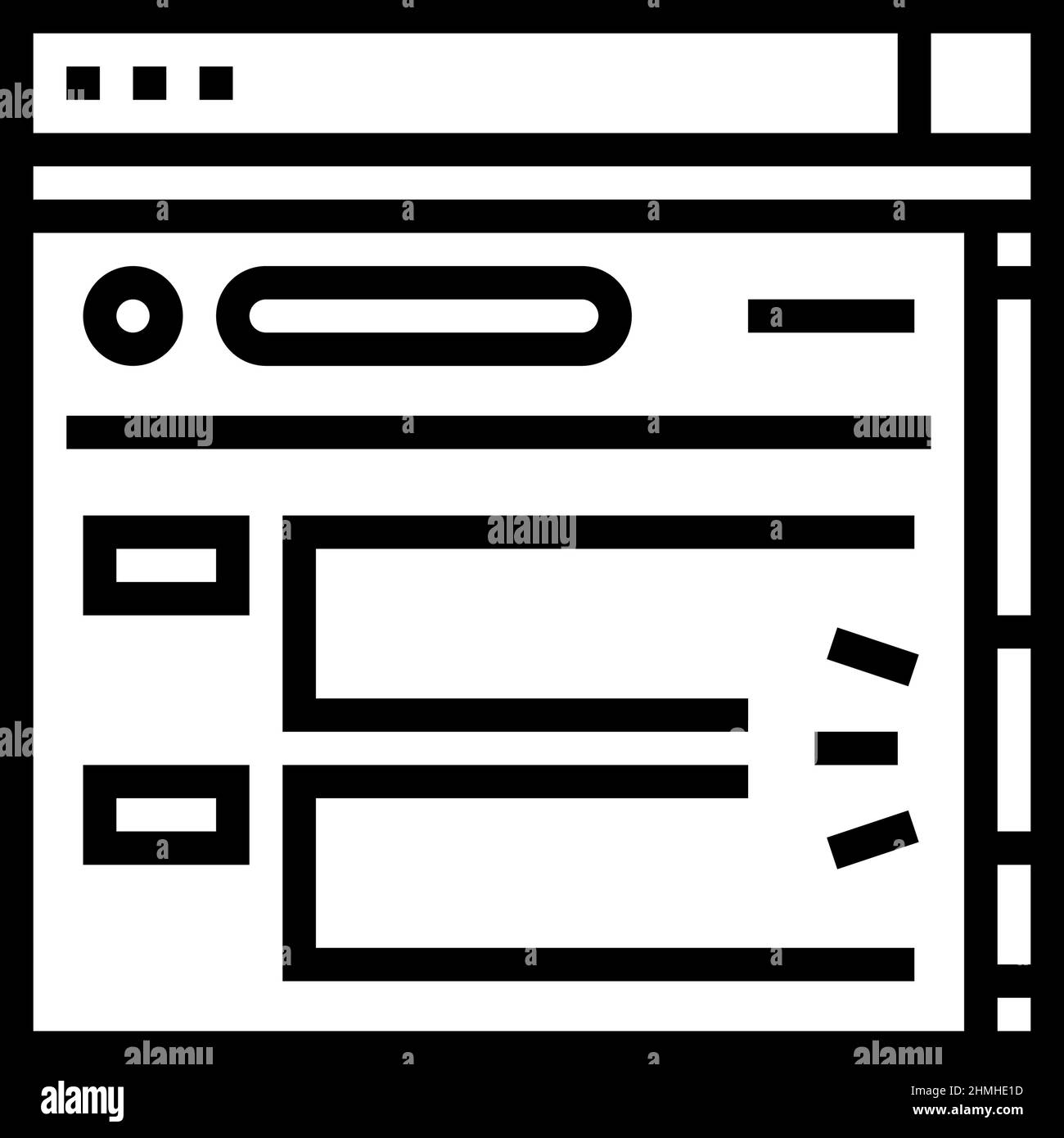 web page scroll line icon vector illustration Stock Vector Image & Art ...