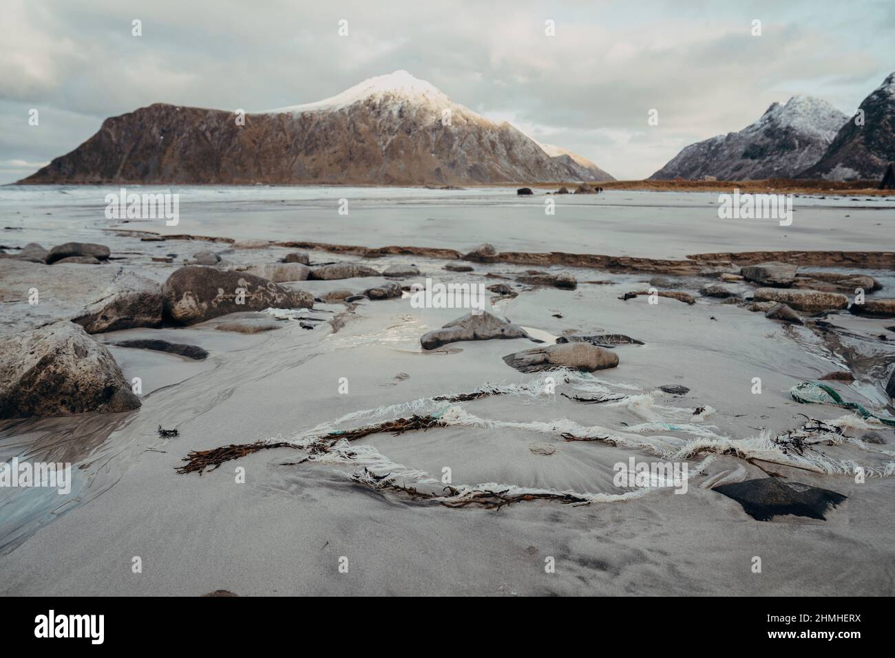 Skagsanden Beach, Flakstad Beach, Flakstad, Flakstadøya, Lofoten ...