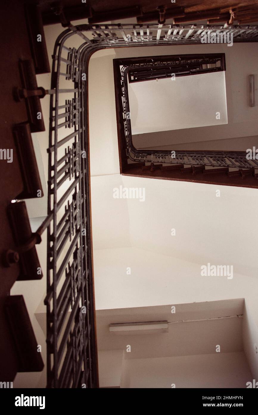 Staircase in a stately Hanseatic house in Hamburg, Germany Stock Photo ...