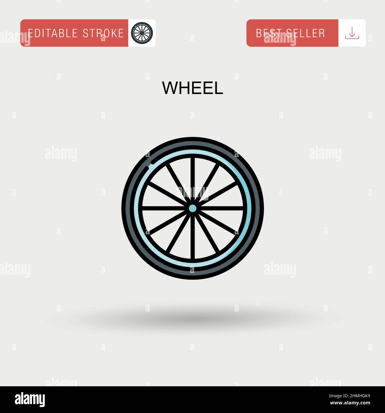 Wheel Simple vector icon Stock Vector Image & Art - Alamy