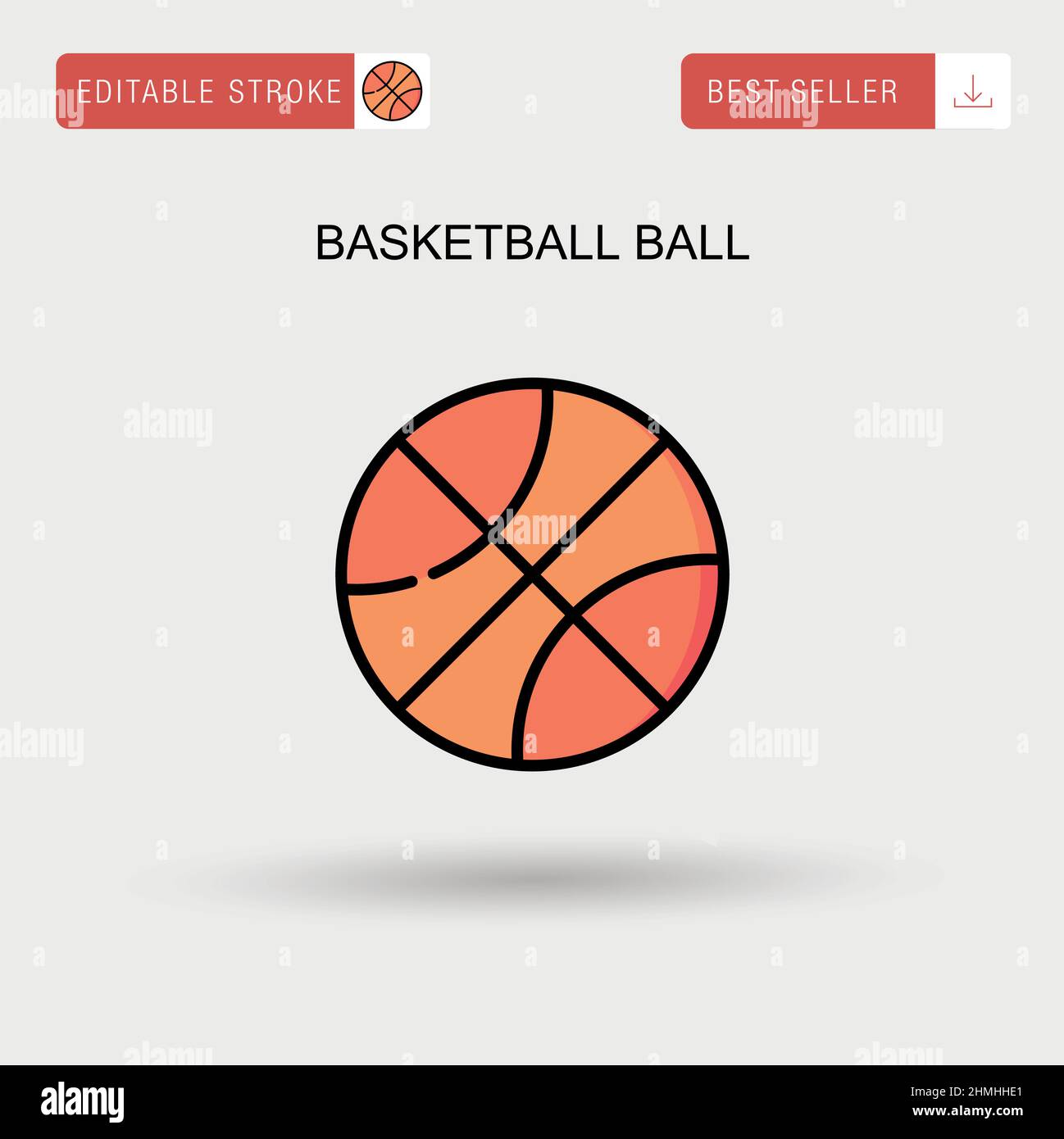 Basketball ball Simple vector icon Stock Vector Image & Art - Alamy