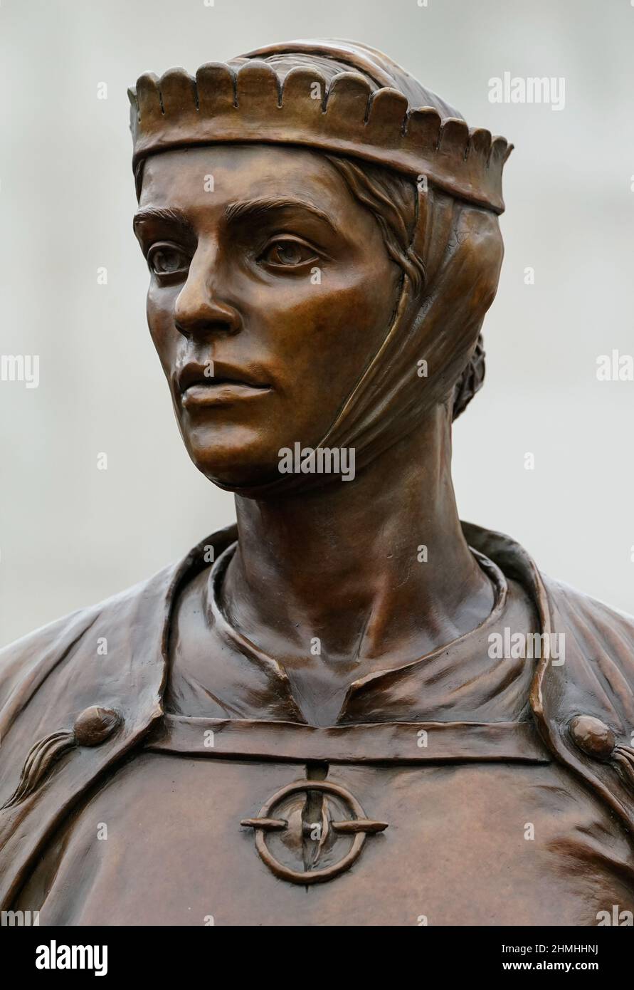 The statue of Licoricia of Winchester at The Arc in Winchester which ...