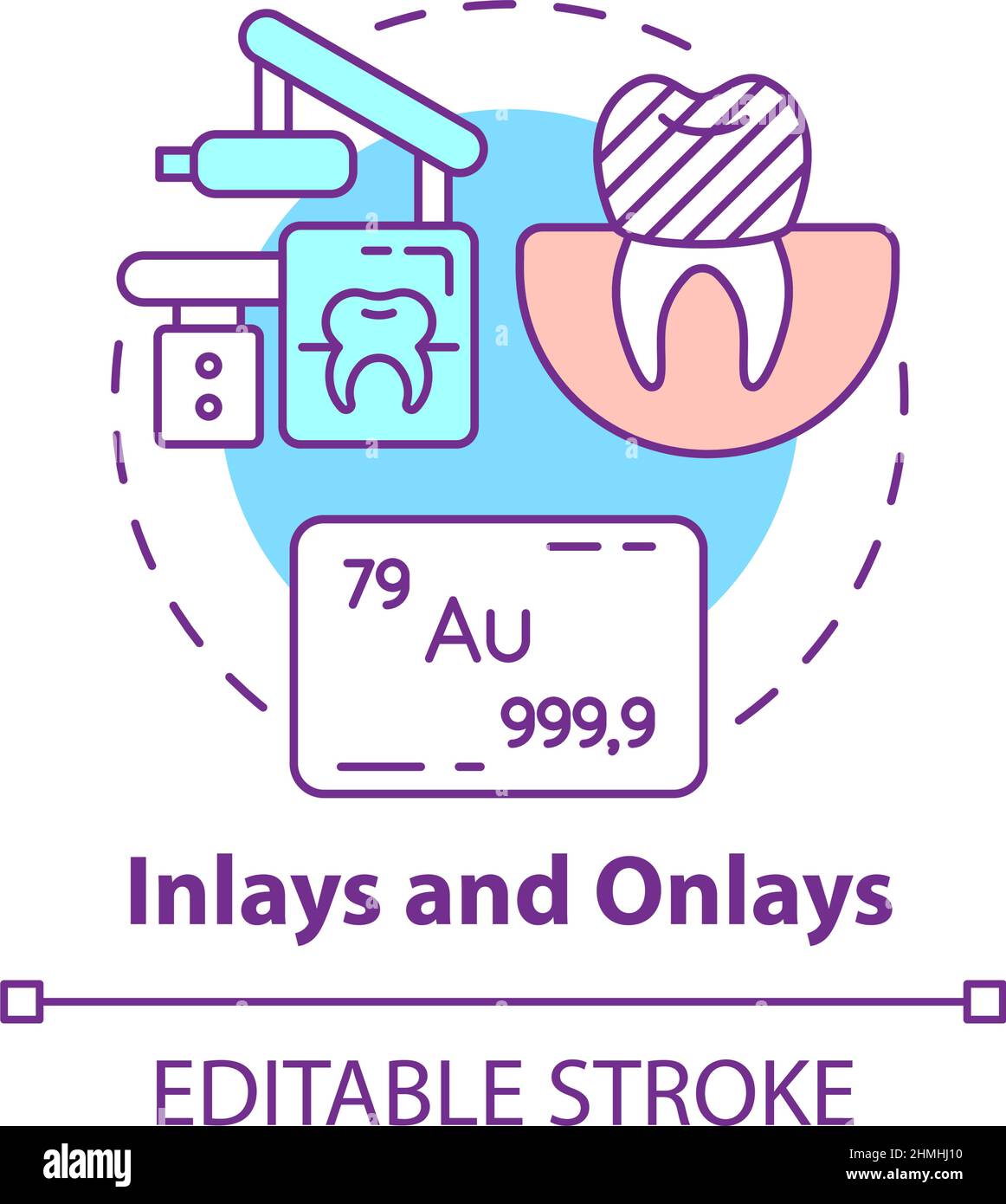 Inlays and onlays concept icon Stock Vector Image & Art - Alamy