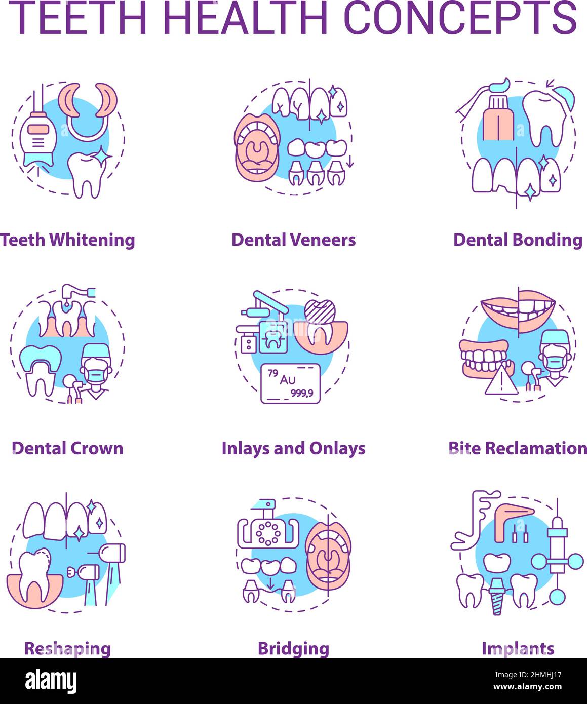 Teeth health concept icons set Stock Vector Image & Art - Alamy
