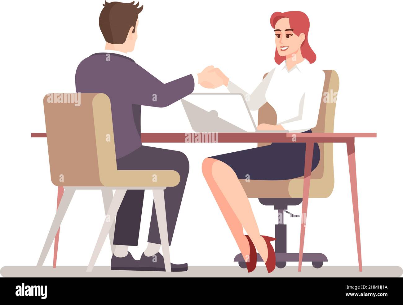 Employment interview 2d vector hi-res stock photography and images - Alamy