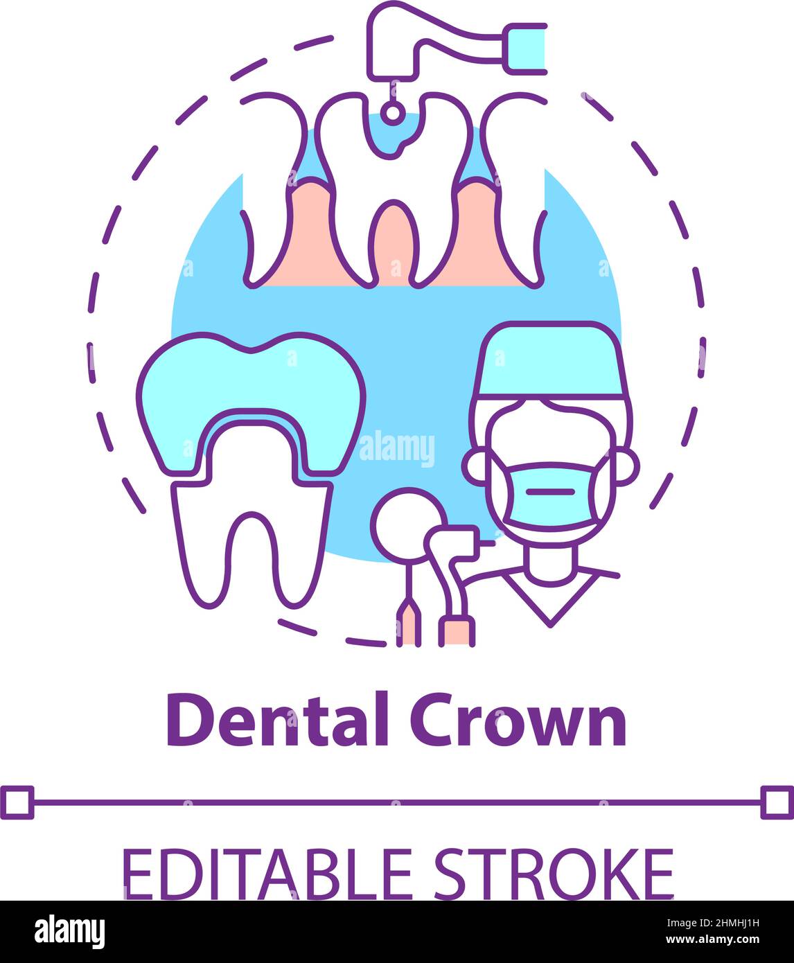 Dental crown concept icon Stock Vector Image & Art - Alamy