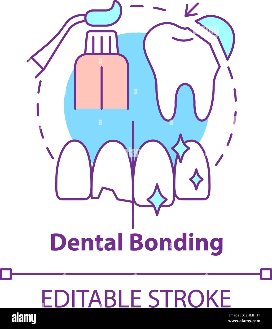 Dental bonding concept icon Stock Vector Image & Art - Alamy