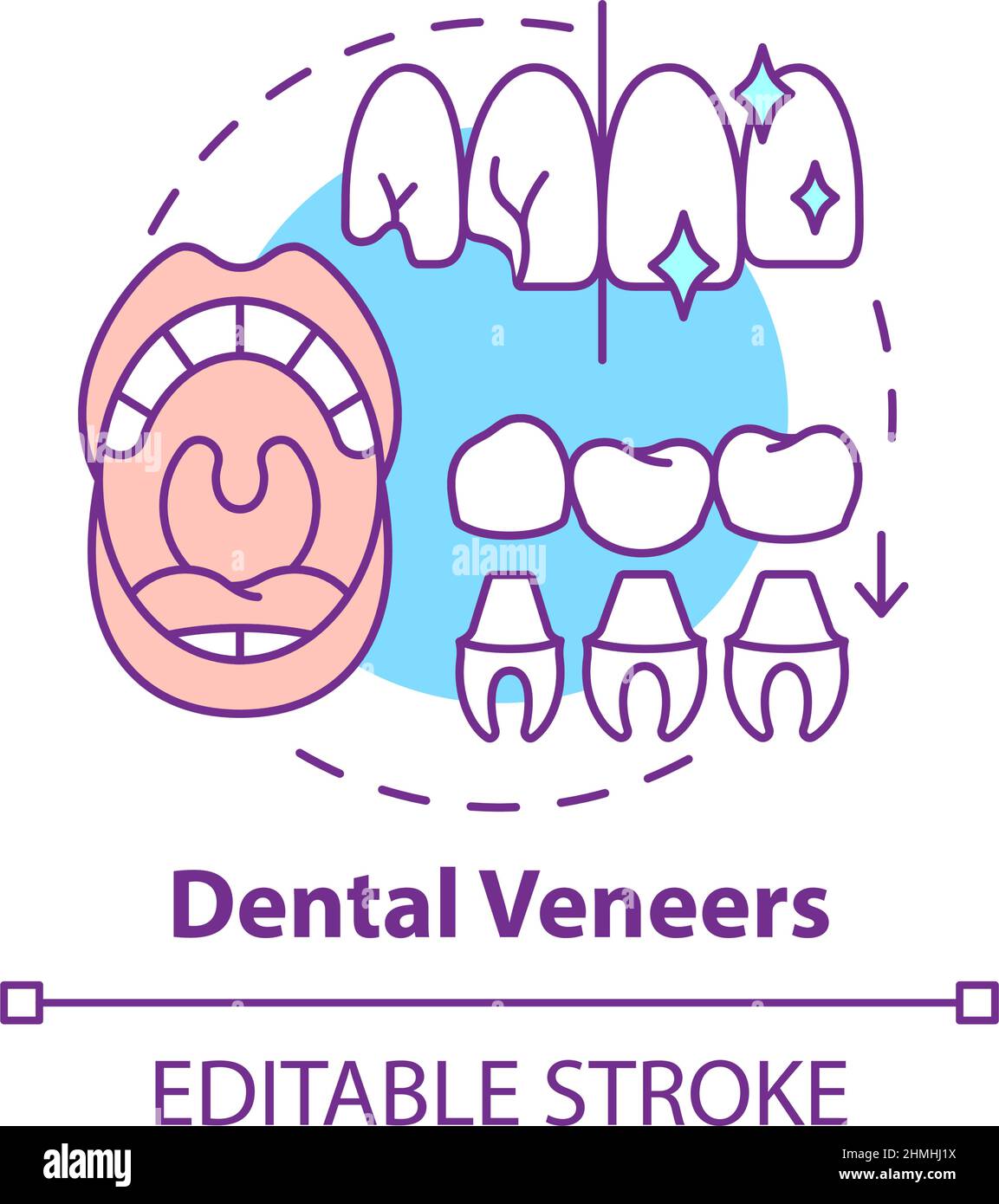 Dental veneers concept icon Stock Vector Image & Art - Alamy