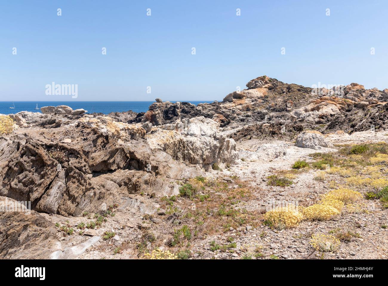 rocky cove at cap de creus on the costa brava in northern spain Stock ...
