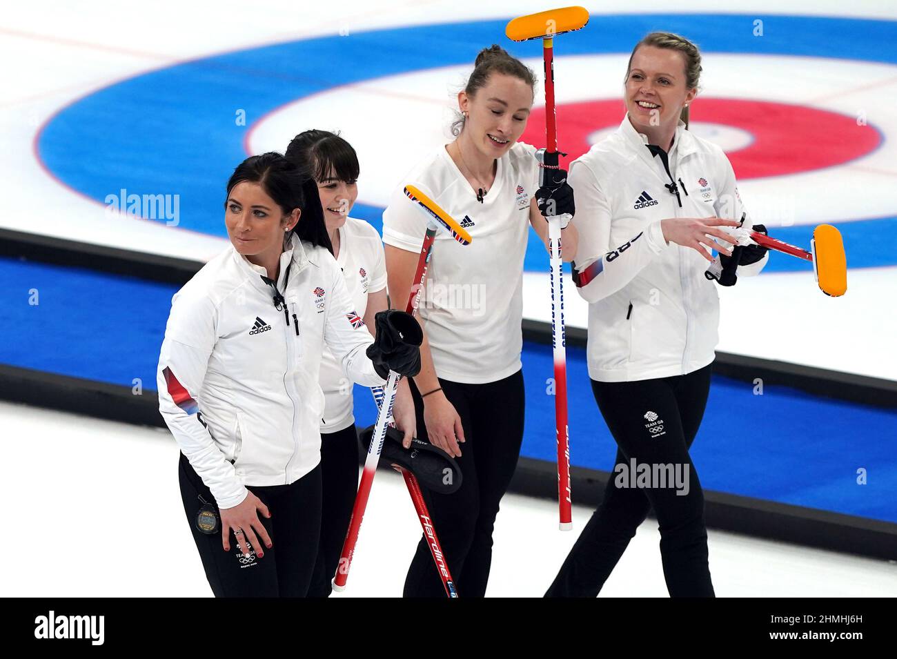 Great Britain's Eve Muirhead (left), Hailey Duff, Jennifer Dodds and ...