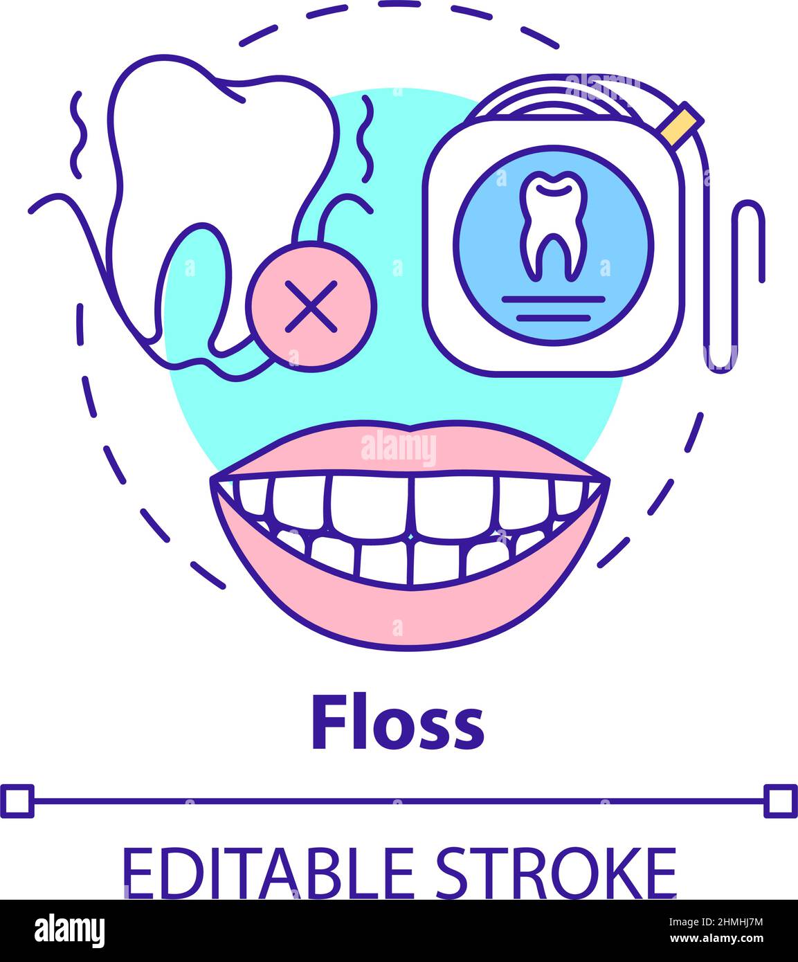 Floss concept icon Cut Out Stock Images & Pictures - Alamy
