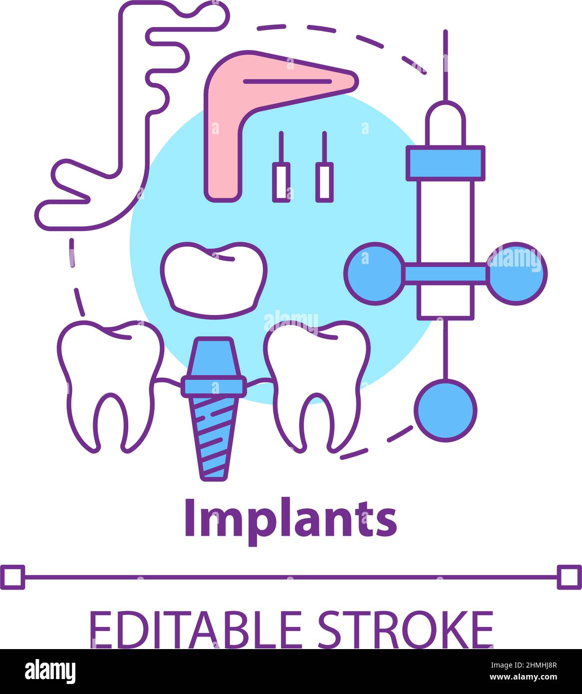 Implants concept icon Stock Vector Image & Art - Alamy