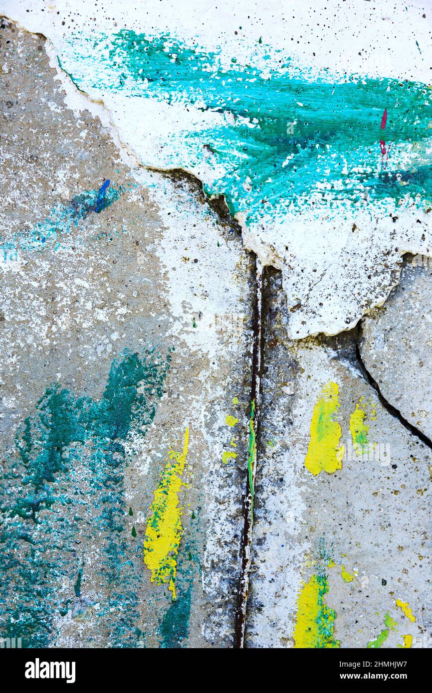 Old wall with several layers of paint Stock Photo - Alamy