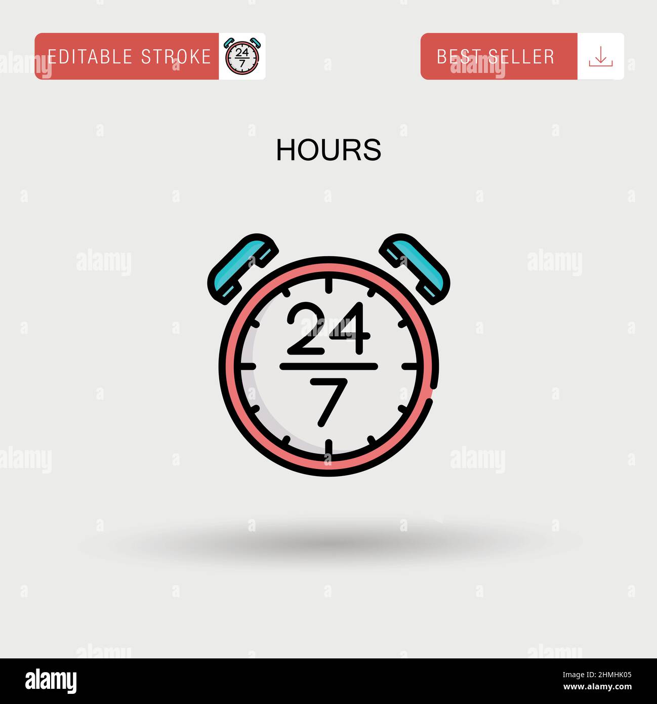 Hours Simple vector icon Stock Vector Image & Art - Alamy