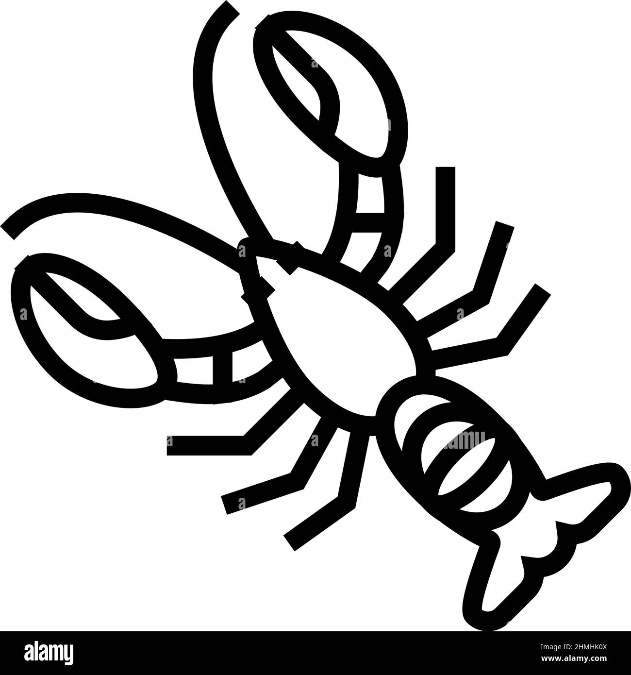 lobster seafood line icon vector illustration Stock Vector Image & Art ...