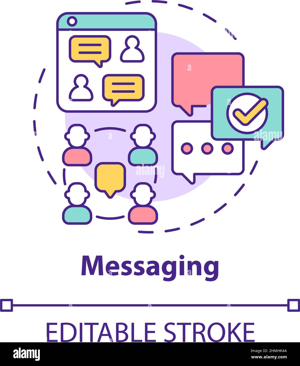 Messaging concept icon Stock Vector Image & Art - Alamy