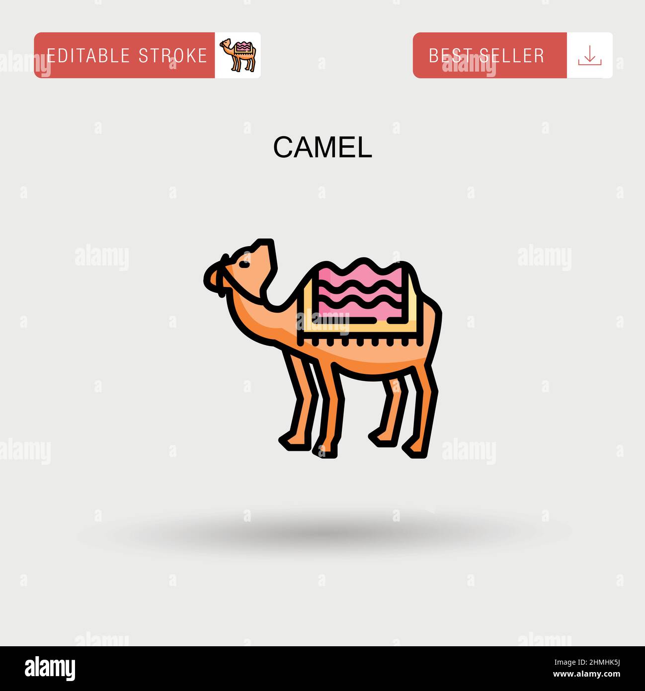 The sahara desert camels Stock Vector Images - Alamy