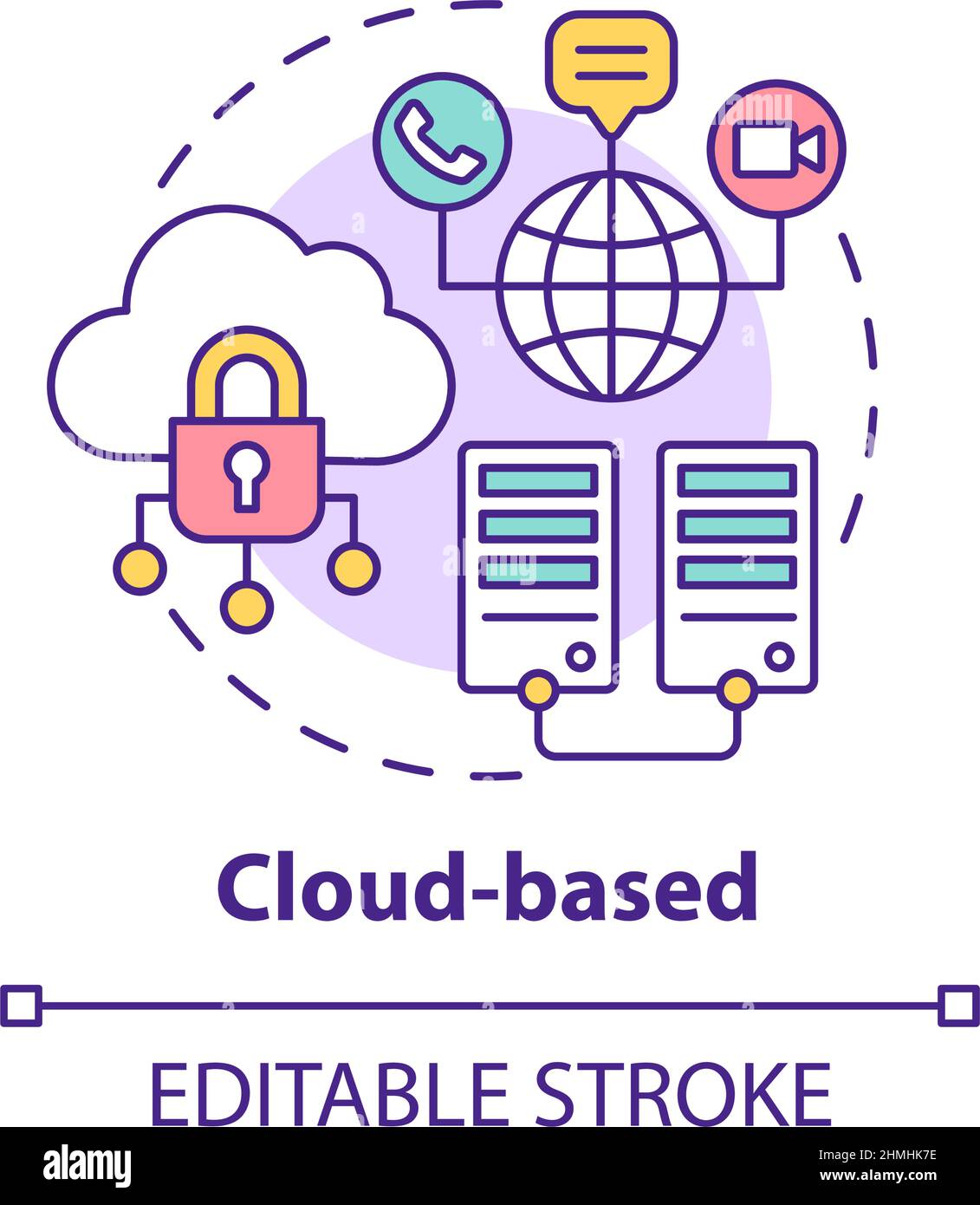 Cloud-based concept icon Stock Vector Image & Art - Alamy