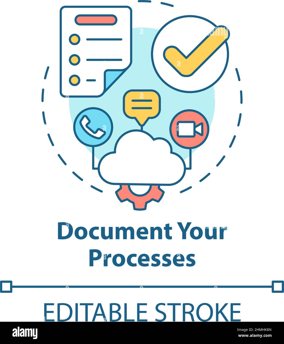 Document your processes concept icon Stock Vector Image & Art - Alamy
