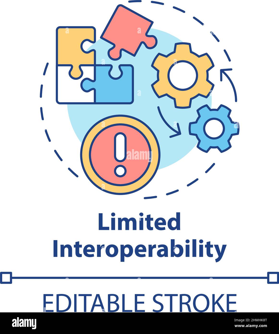 Limited interoperability concept icon Stock Vector Image & Art - Alamy