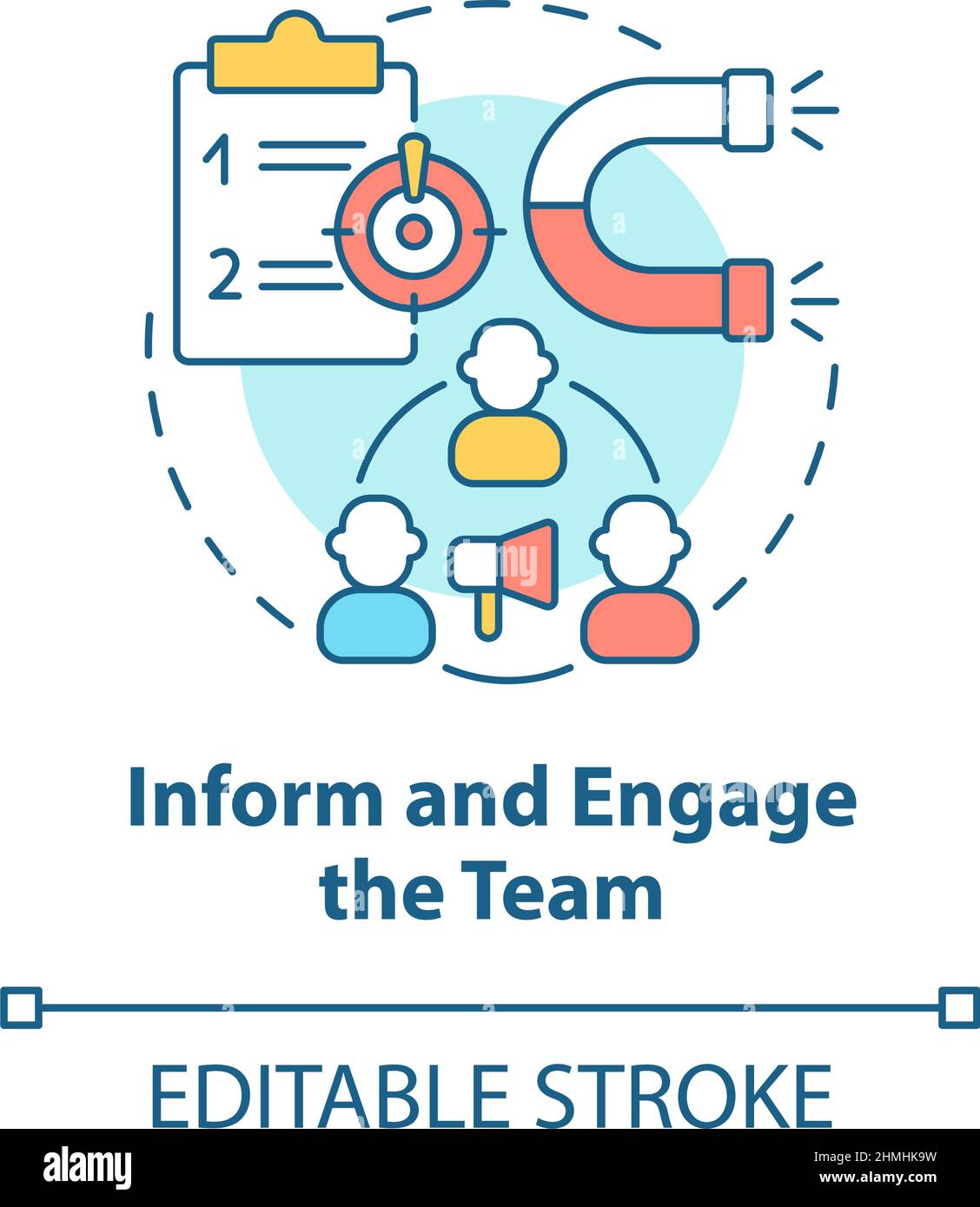 Inform and engage team concept icon Stock Vector Image & Art - Alamy