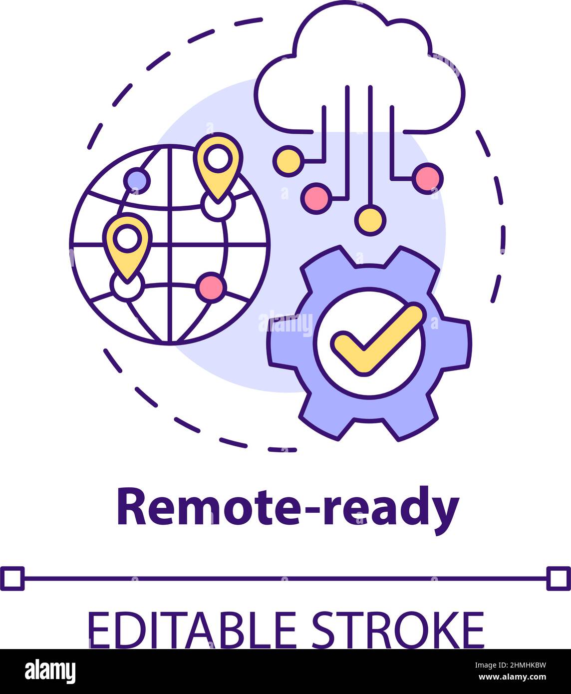 Remote-ready concept icon Stock Vector Image & Art - Alamy