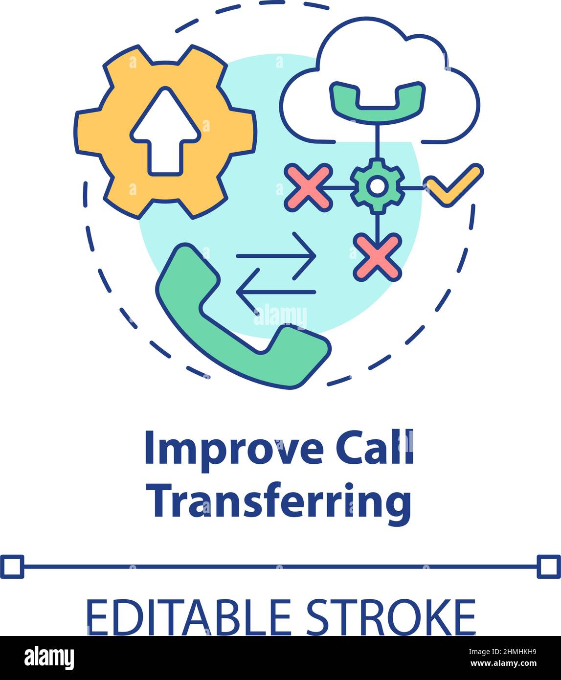 Improve call transferring concept icon Stock Vector Image & Art - Alamy