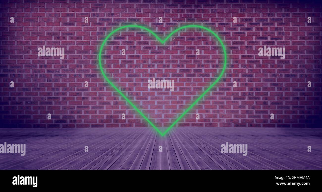 Neon brick wall background hi-res stock photography and images - Alamy