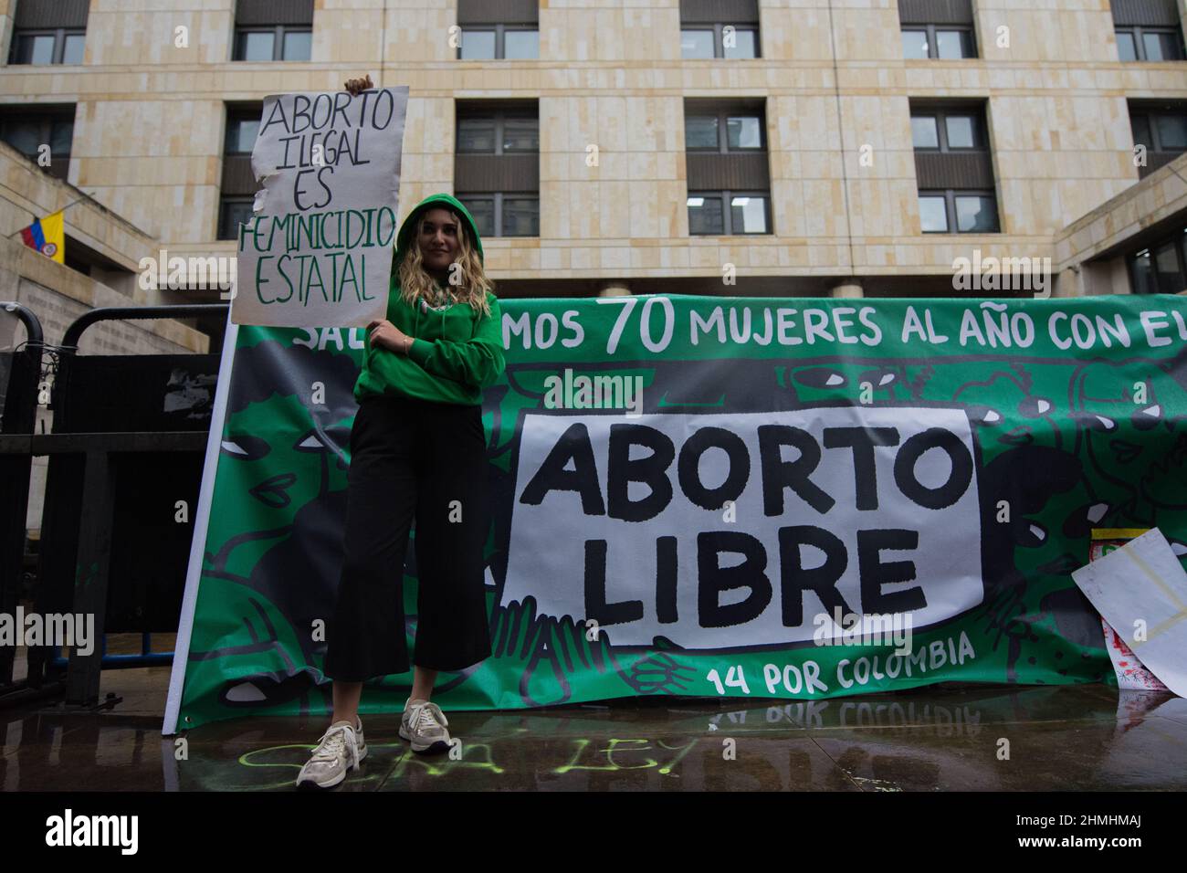 Pro-Choice feminist movements demonstrate in the outskirts of the ...