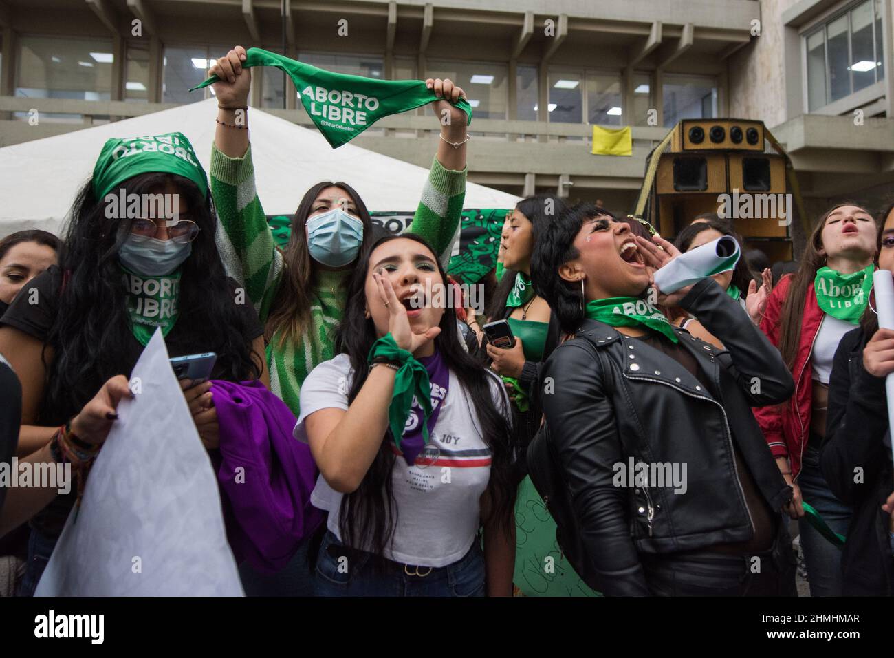 Pro-Choice feminist movements demonstrate in the outskirts of the ...