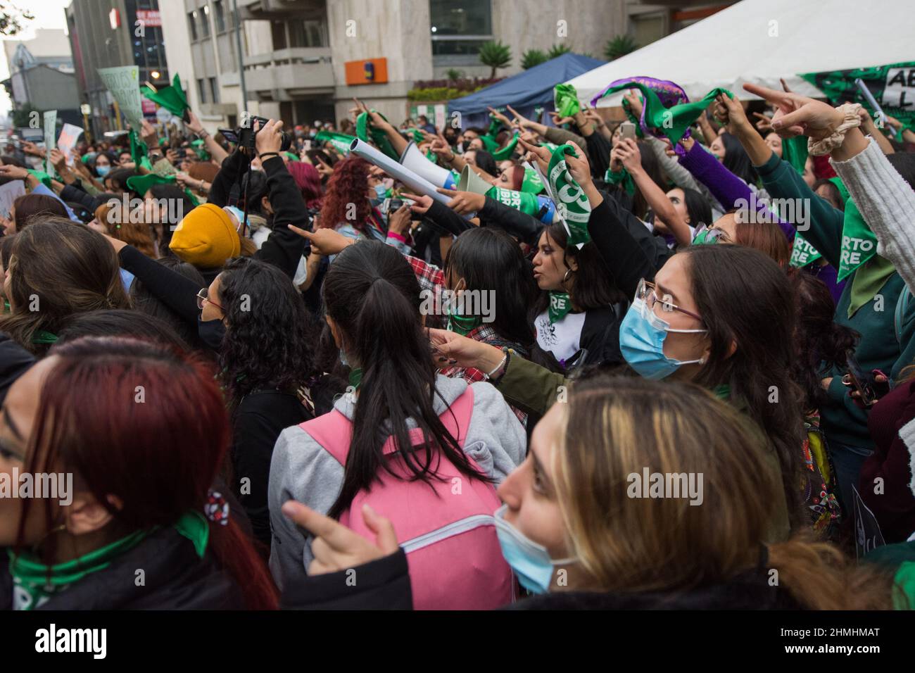 Pro-Choice feminist movements demonstrate in the outskirts of the ...