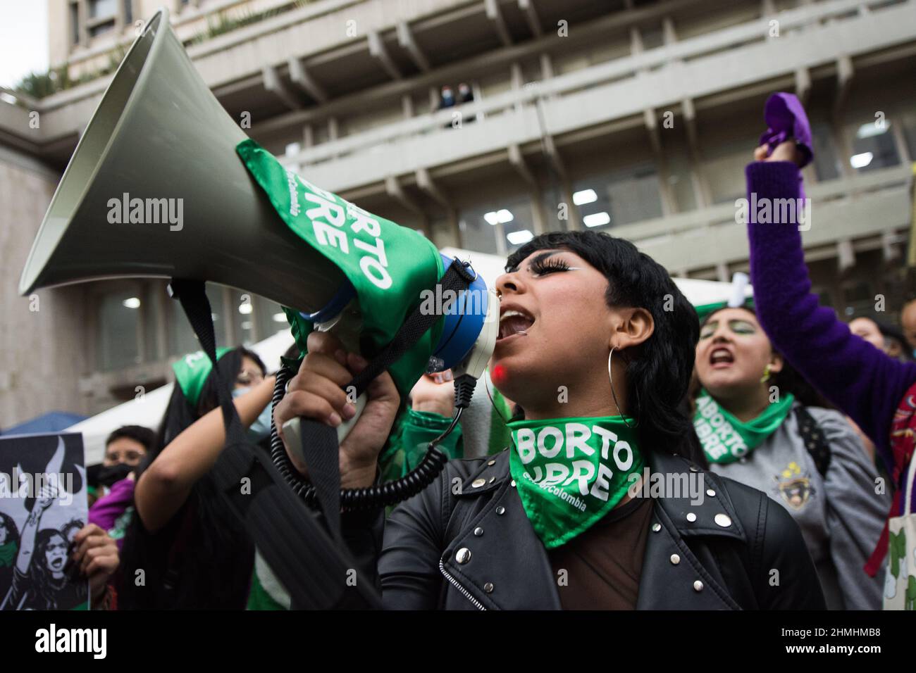 Pro-Choice feminist movements demonstrate in the outskirts of the ...