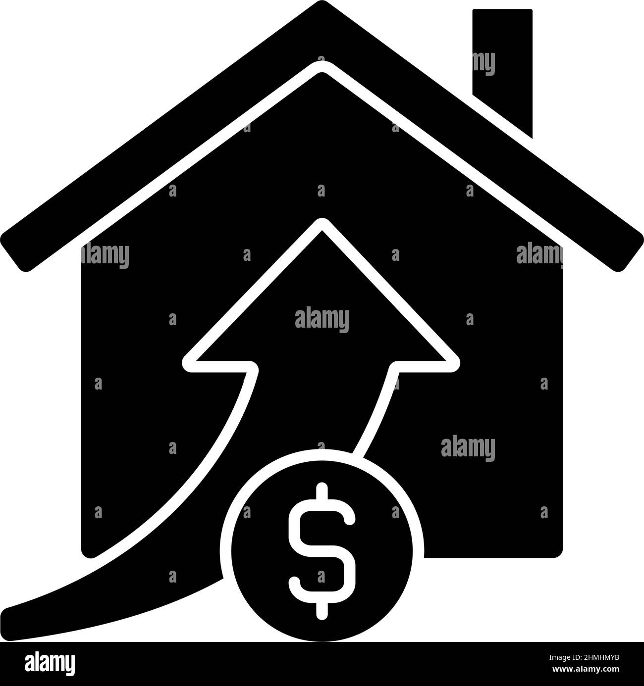 Rising property prices black glyph icon Stock Vector Image & Art - Alamy