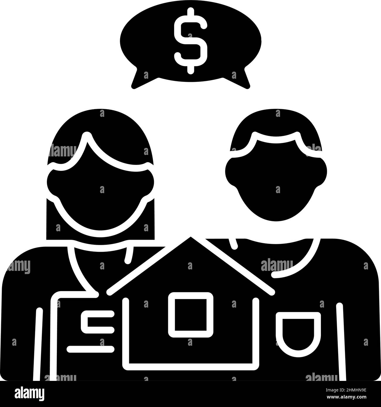Price negotiation black glyph icon Stock Vector Image & Art - Alamy