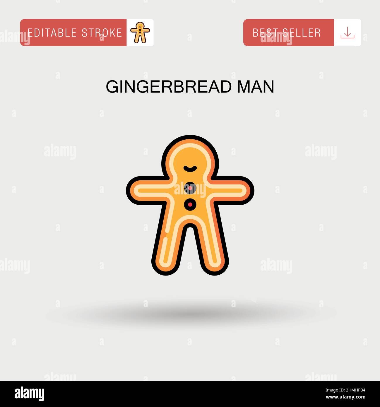 Gingerbread man Simple vector icon Stock Vector Image & Art - Alamy