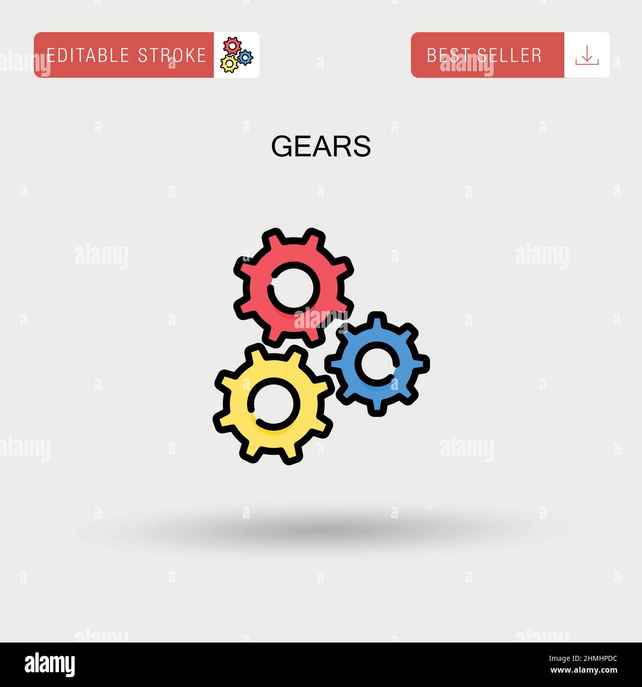 Abstract industrial technology background gears Stock Vector Images - Alamy