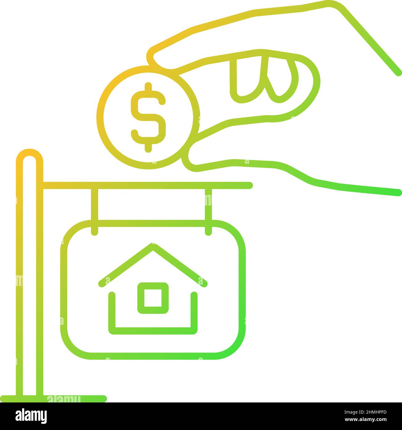 Down payment gradient linear vector icon Stock Vector Image & Art - Alamy