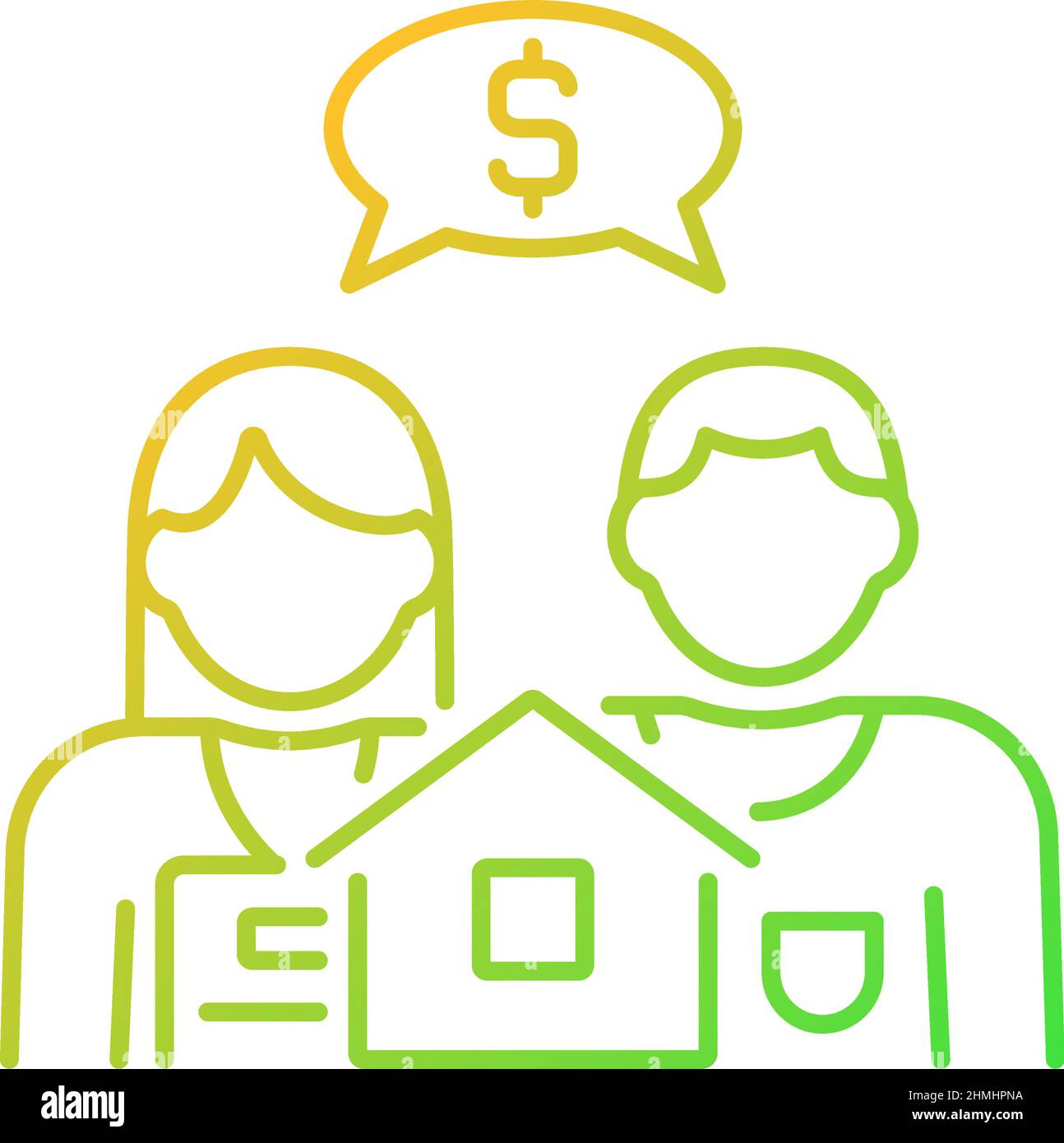 Price negotiation gradient linear vector icon Stock Vector Image & Art ...