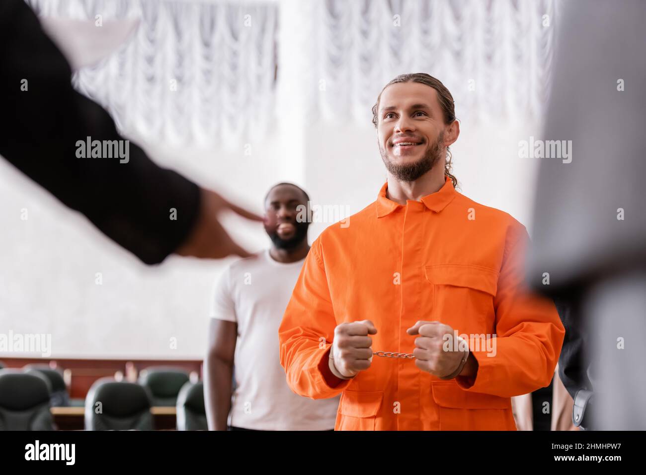 Woman jail handcuffs hi-res stock photography and images - Alamy