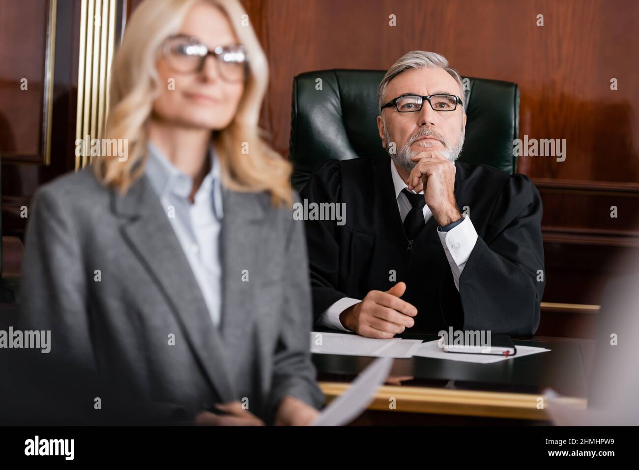 Judge in robe hi-res stock photography and images - Alamy