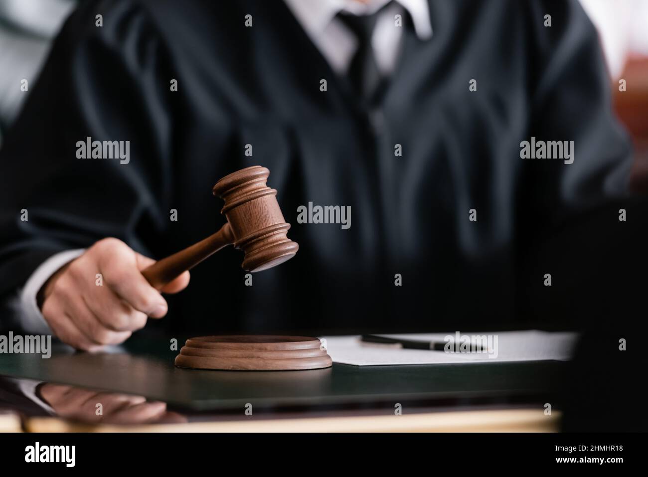 Judge in robe gavel in hi-res stock photography and images - Alamy