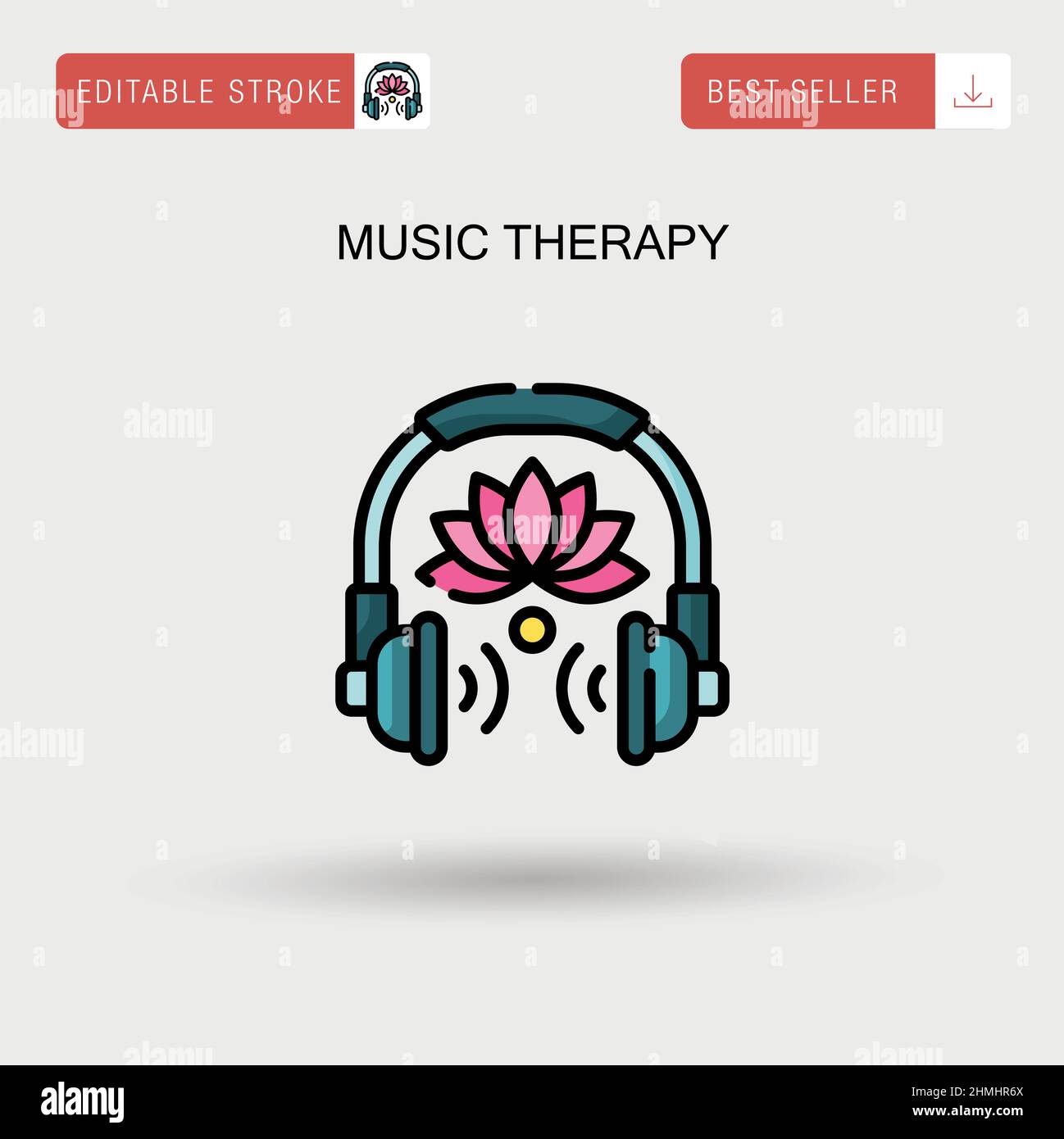 Music therapy Simple vector icon Stock Vector Image & Art - Alamy