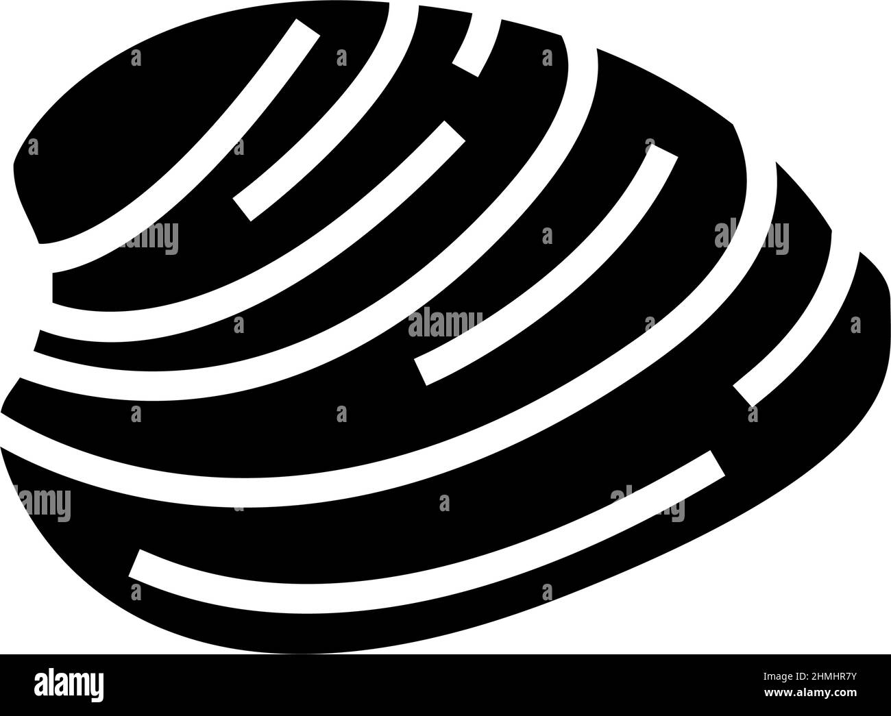 ocean quahog clam glyph icon vector illustration Stock Vector Image ...