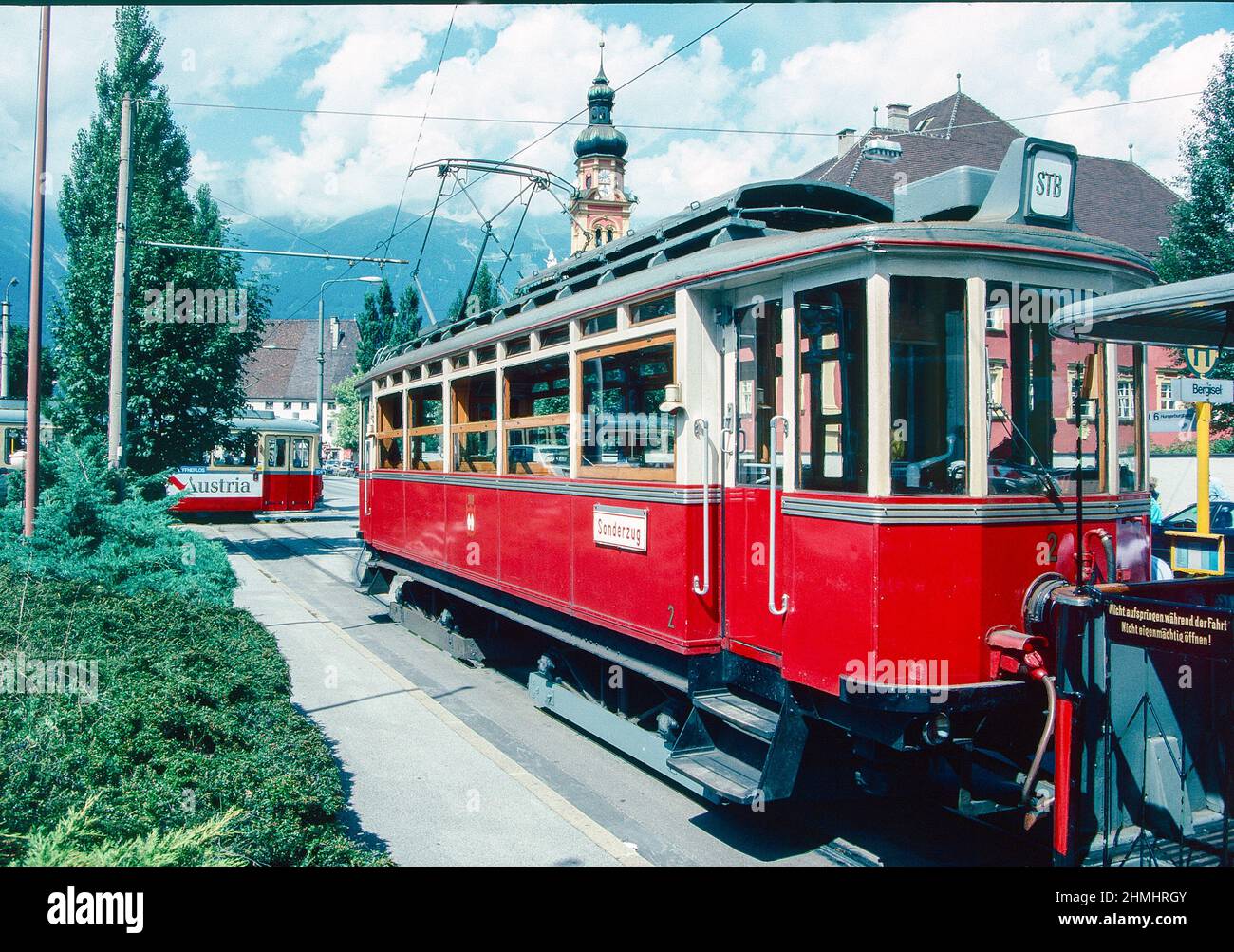 Innsbruck vintage Tram -2 Stock Photo - Alamy