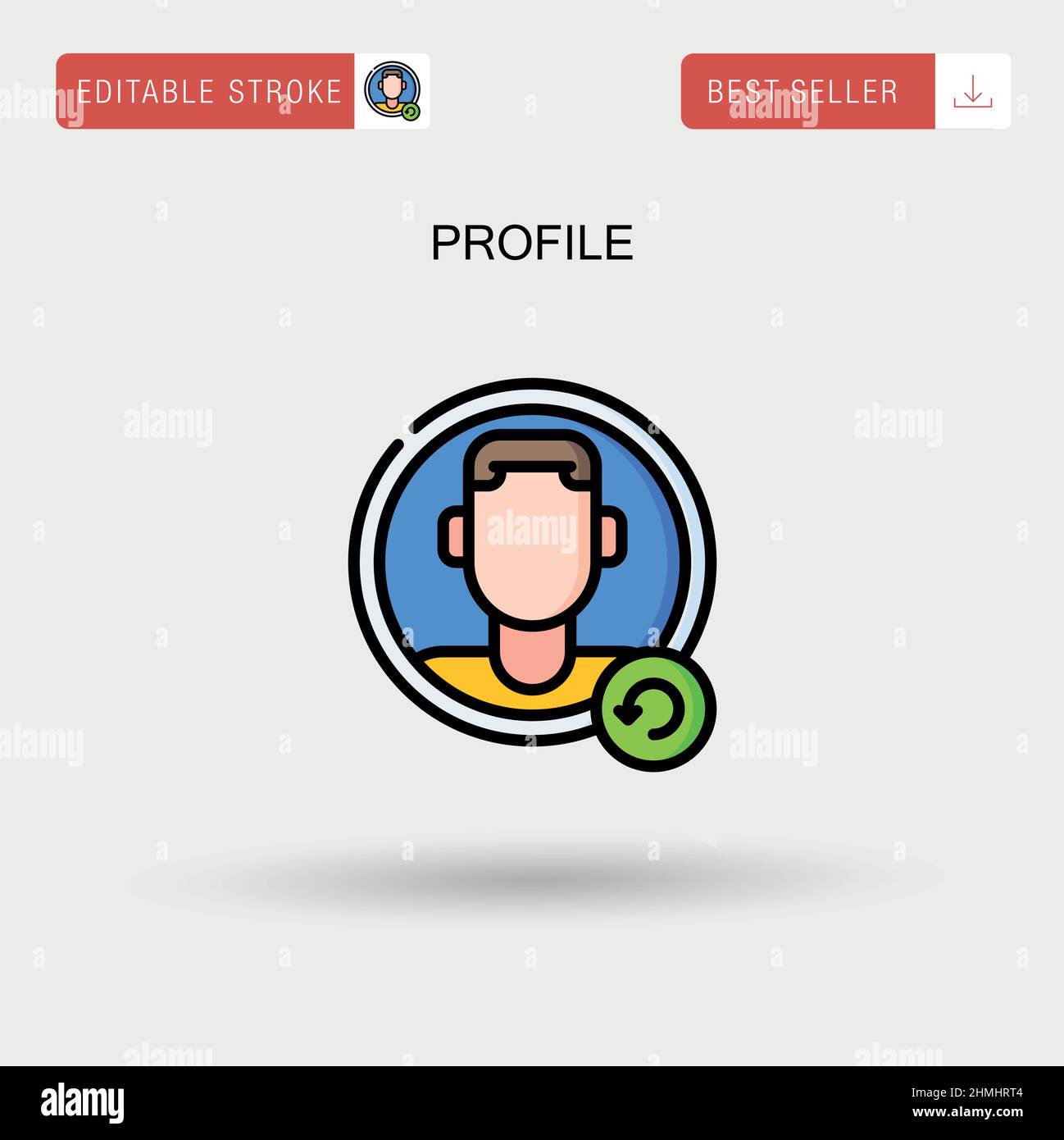 Profile Simple vector icon Stock Vector Image & Art - Alamy