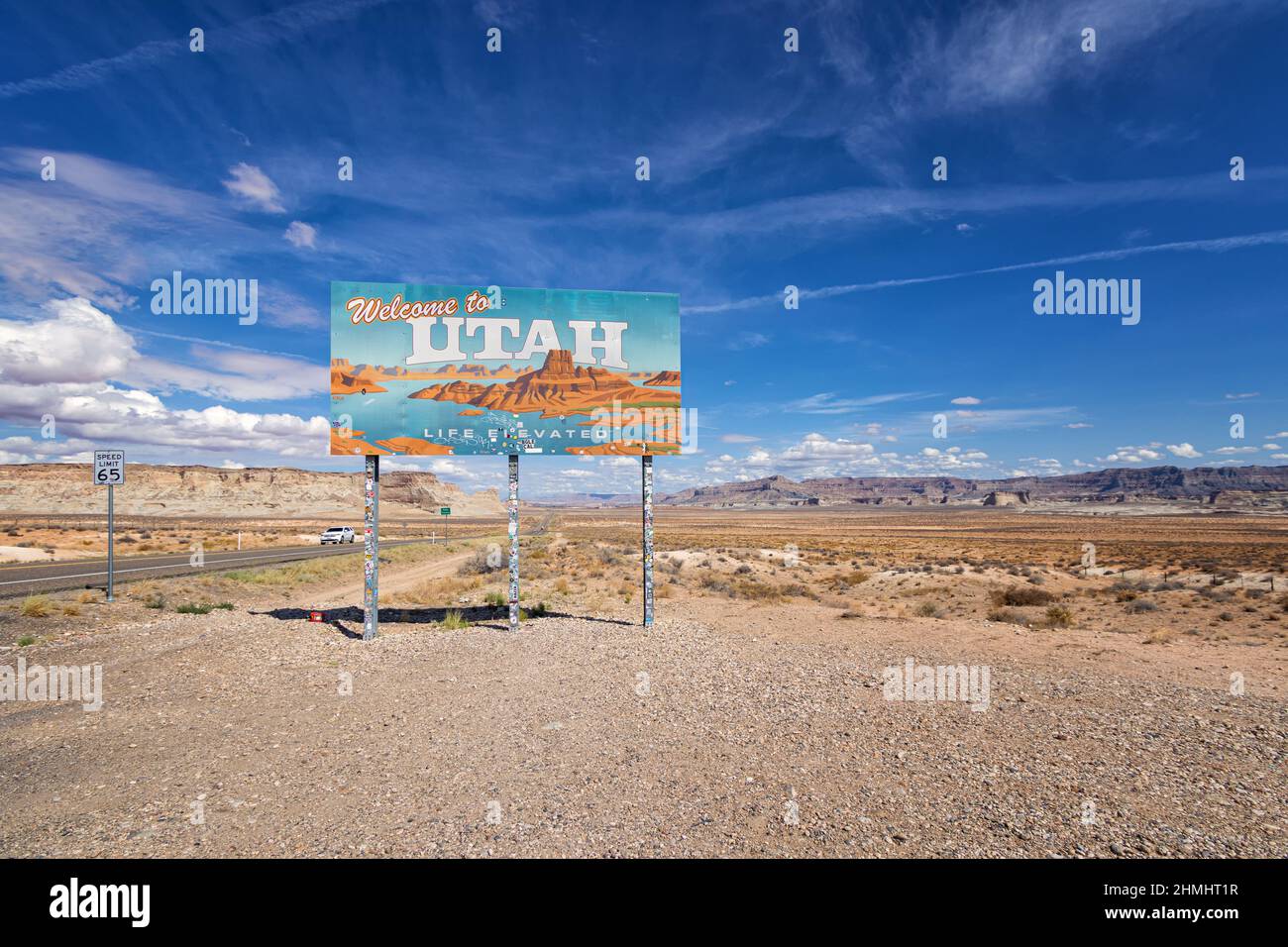 The Border Between Utah and Arizona Stock Photo - Alamy
