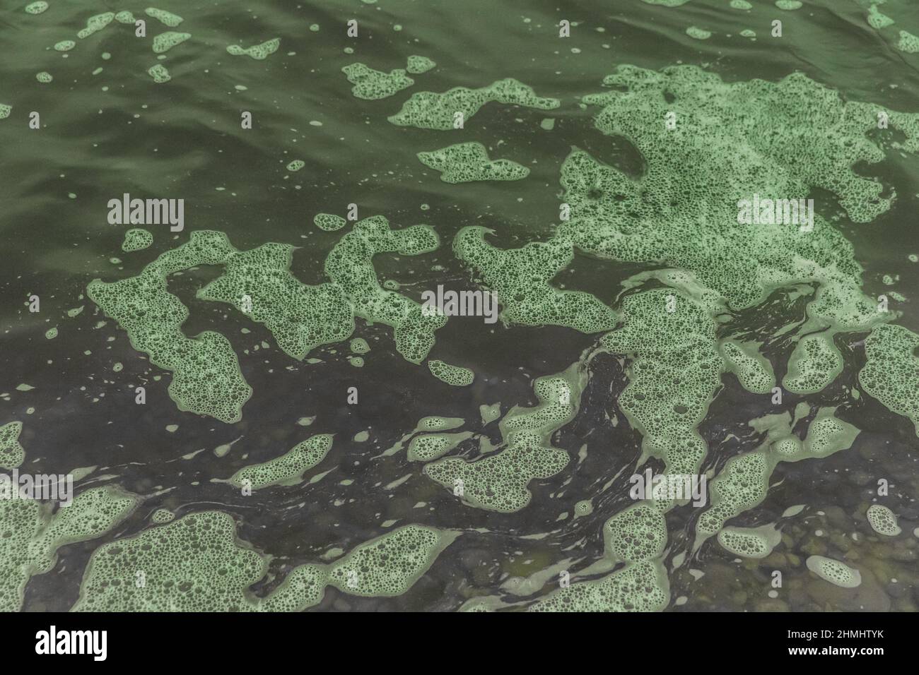 Surface of dirty contaminated toxic poisonous radiation water global ...