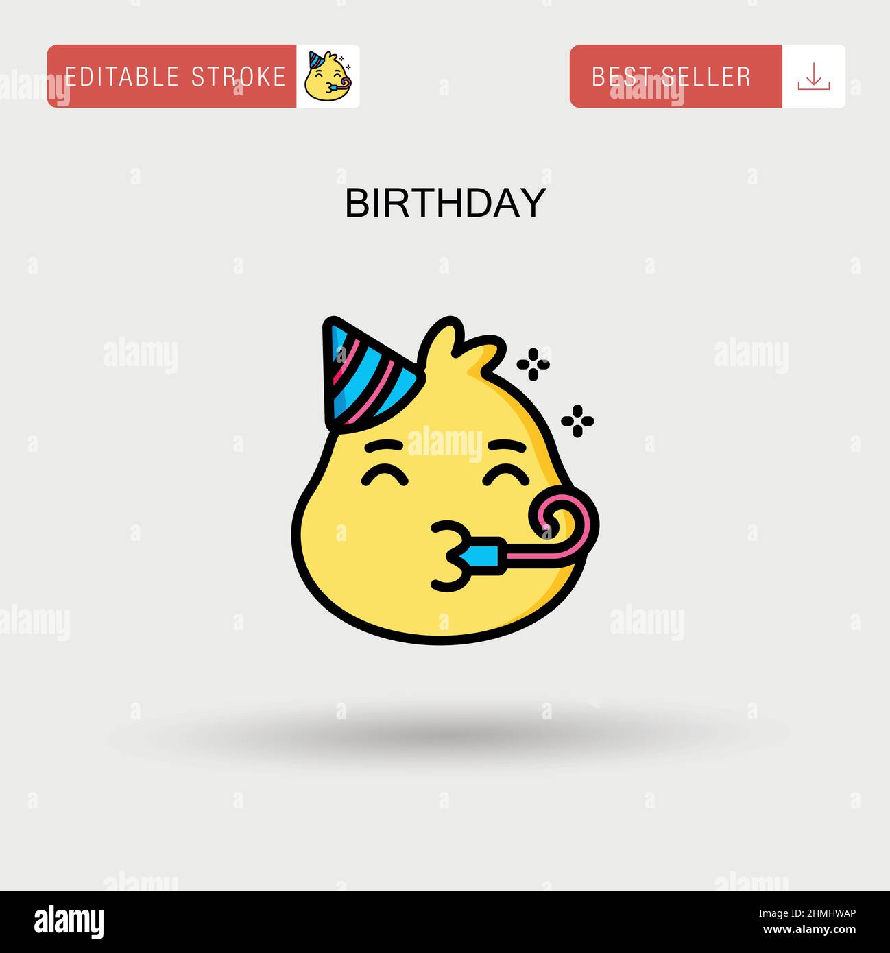 Birthday Simple vector icon Stock Vector Image & Art - Alamy