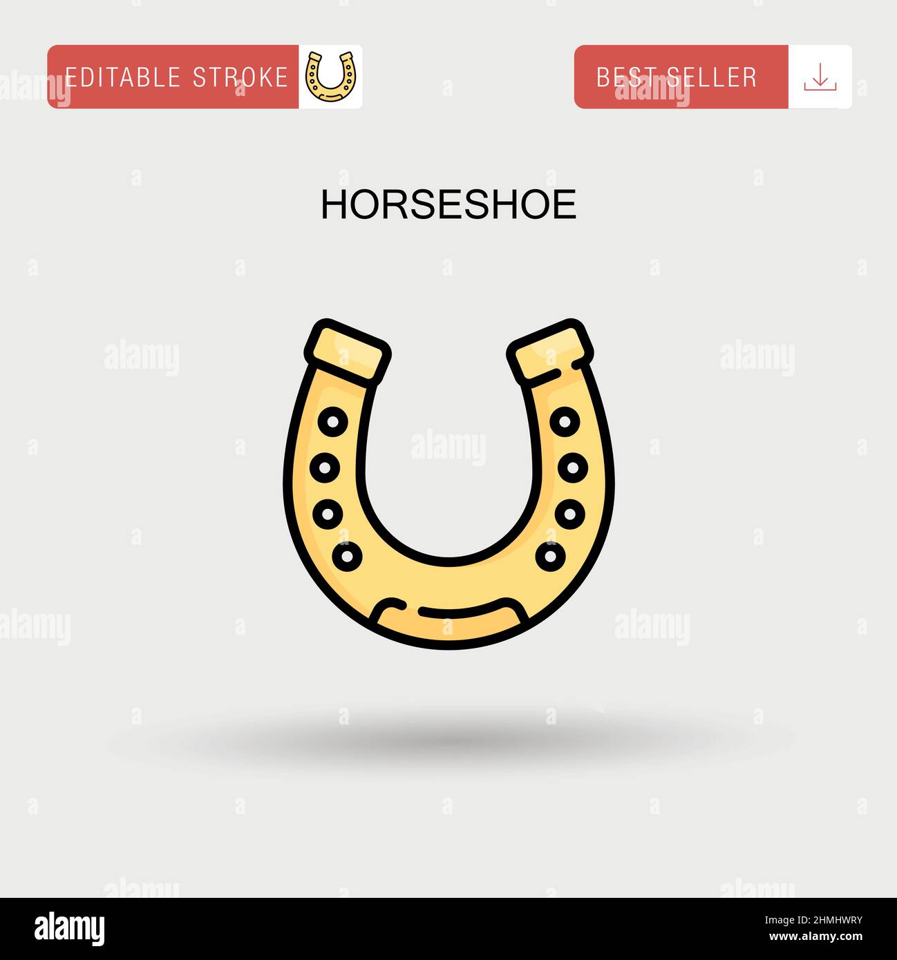 Lucky horseshoe isolated Stock Vector Images - Alamy